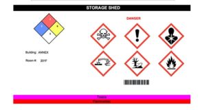 Color Coded Labels for Chemical Storage and Segregation